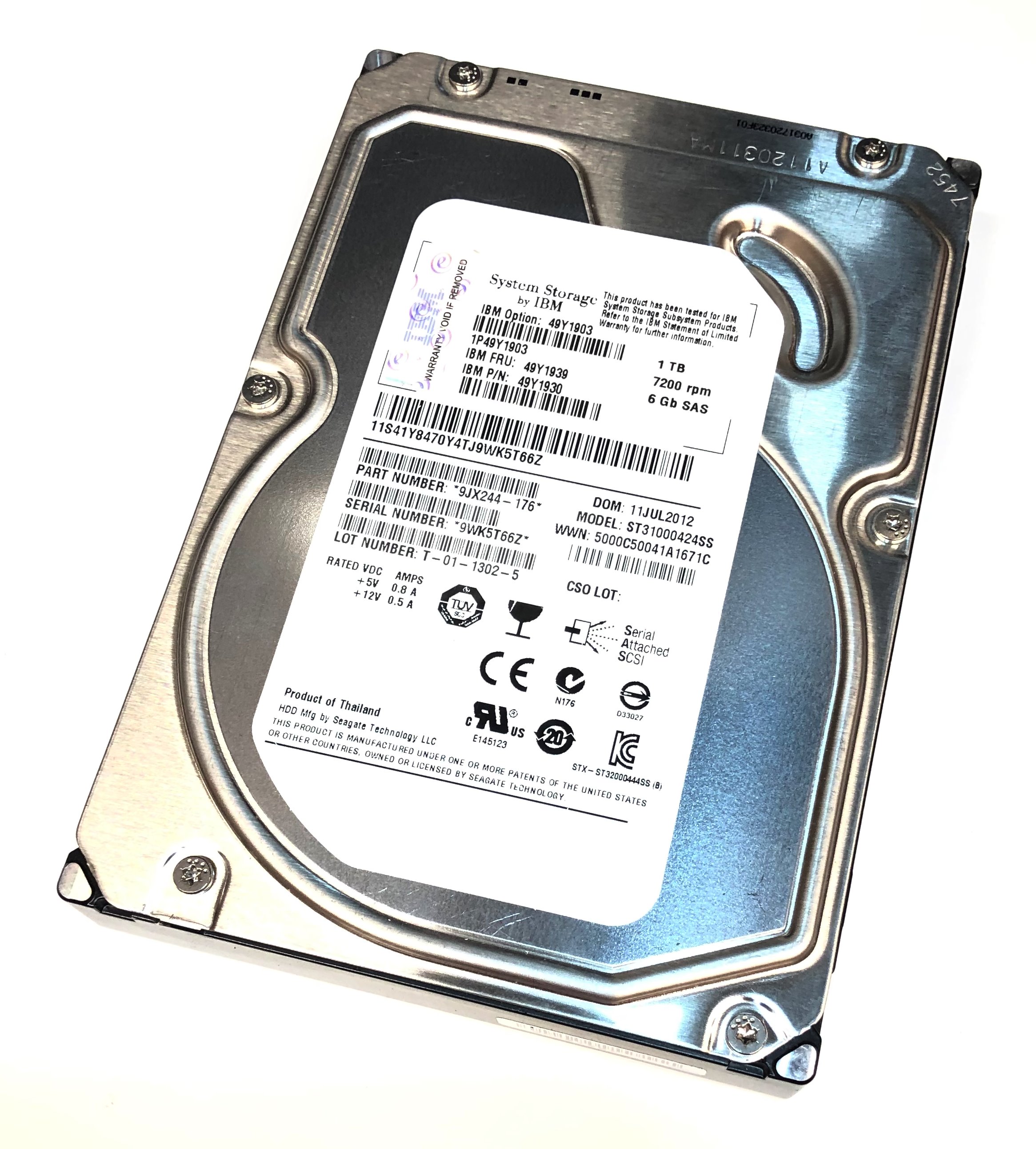 IBM 1 TB SAS 7.2K 3.5" 6G HDD 49Y1903 | Czech-Server